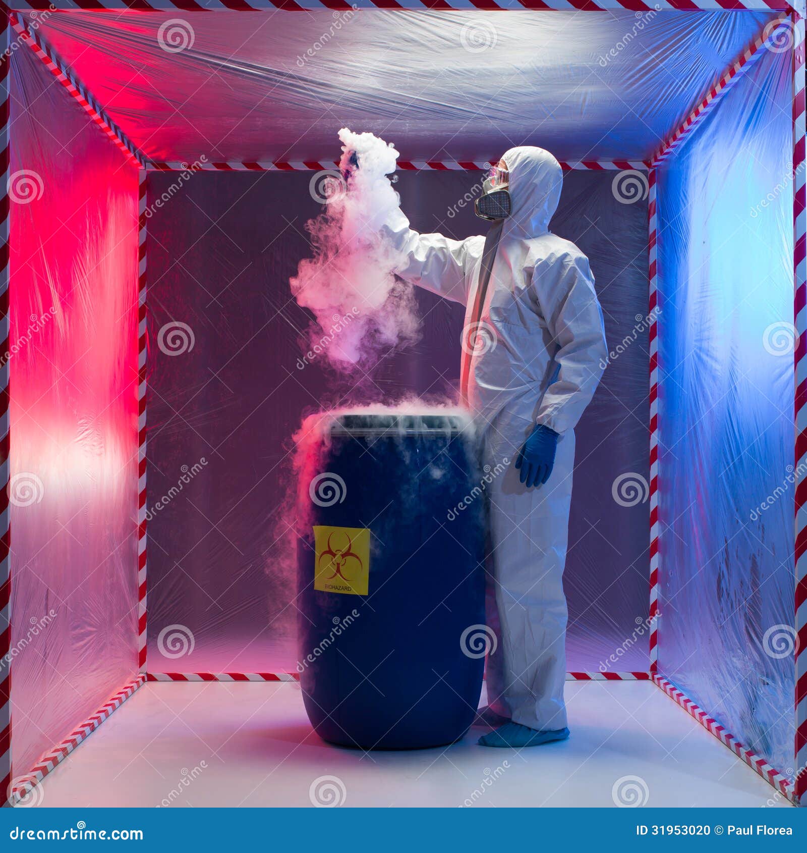Technician Working with a Biohazardous Sample Stock Photo - Image of ...