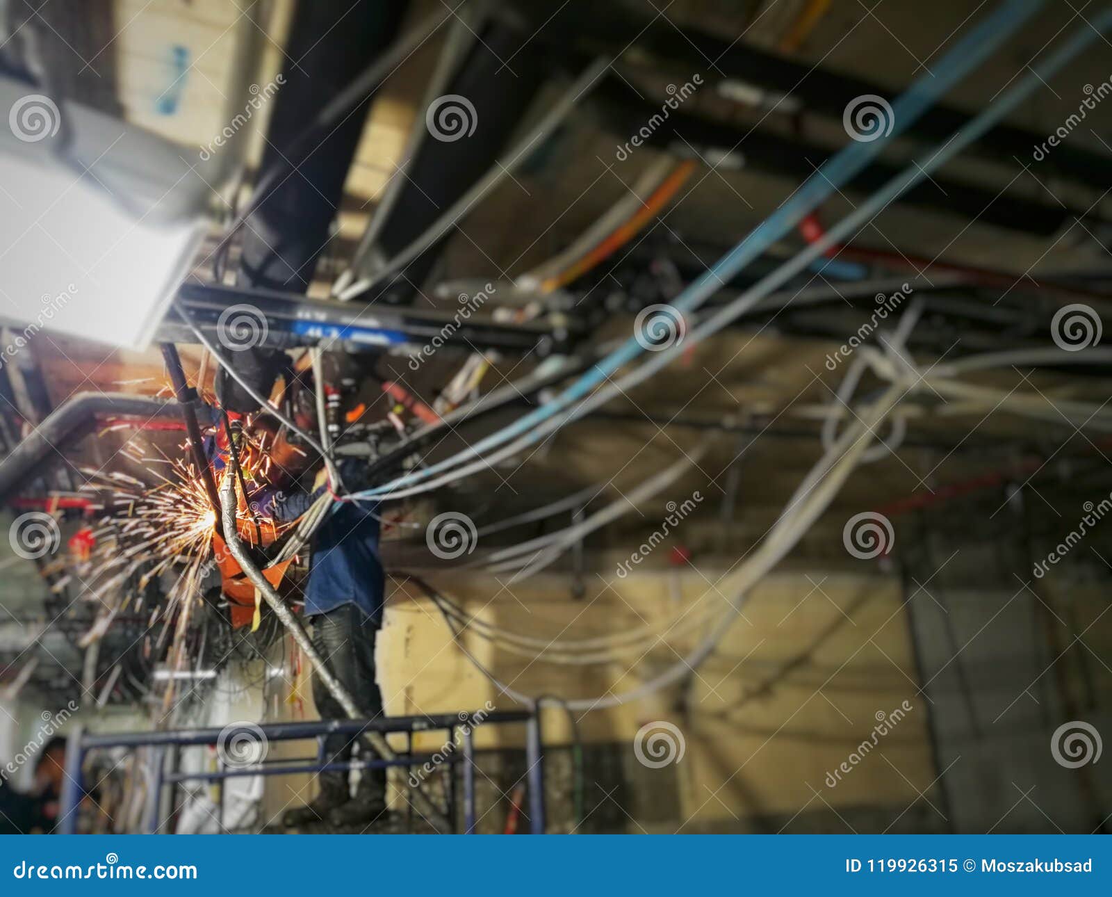 Technician working on Site stock image. Image of plumbing - 119926315