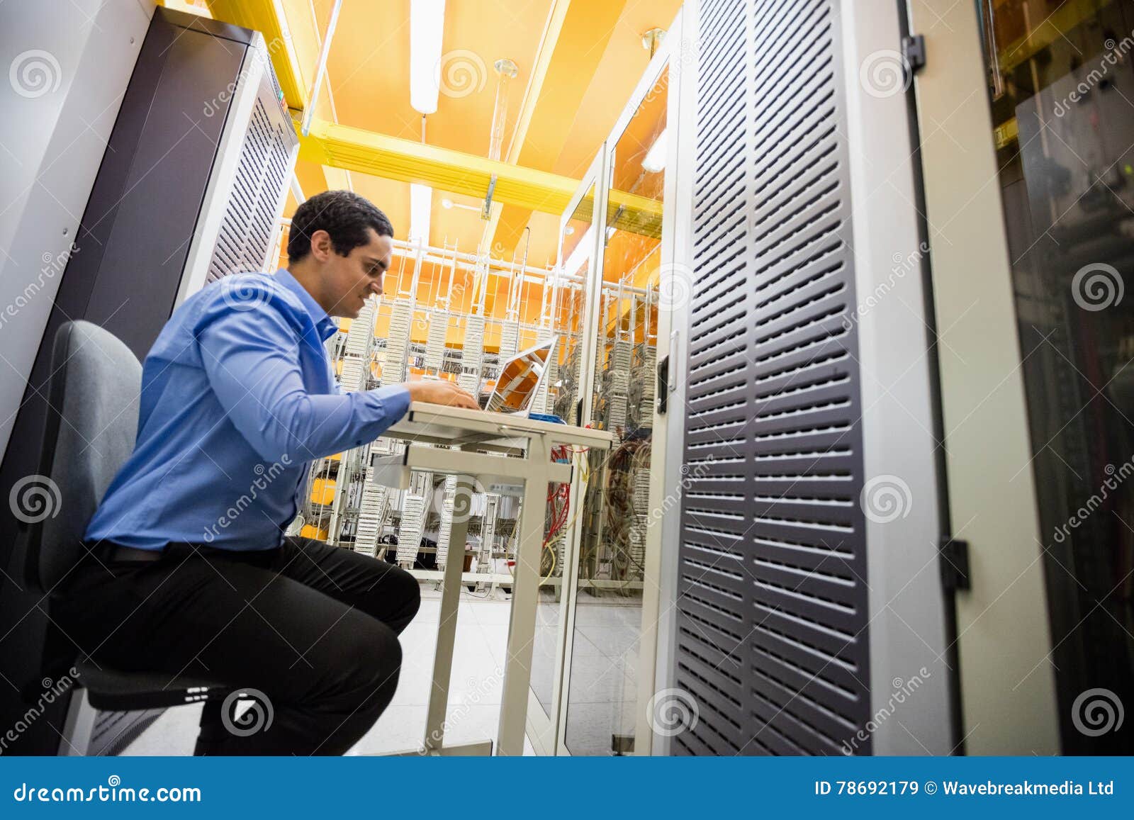 Technician Working on Laptop Stock Image - Image of diagnostics ...