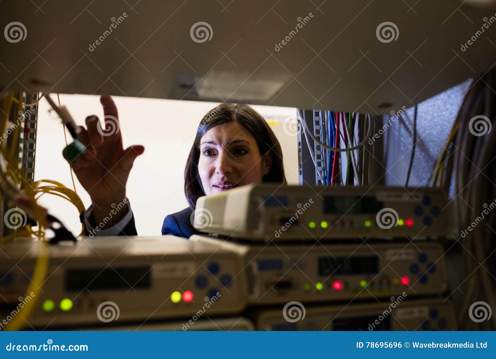 Technician Working in Server Room Stock Photo - Image of connection ... Technician Working in Server Room Stock Photo - Image of connection ...