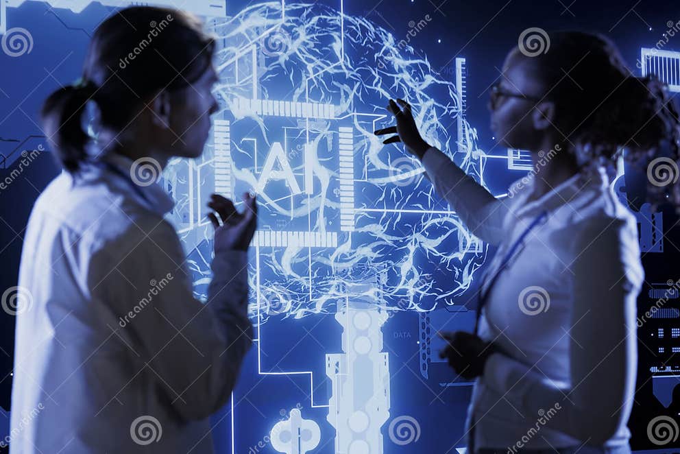 Technicians Brainstorming Ways To Use AI Stock Image - Image of algorithms, process: 293330685