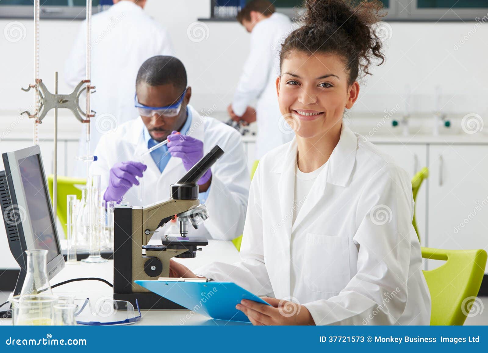 Technicians Carrying Out Research in Laboratory Stock Image - Image of ...