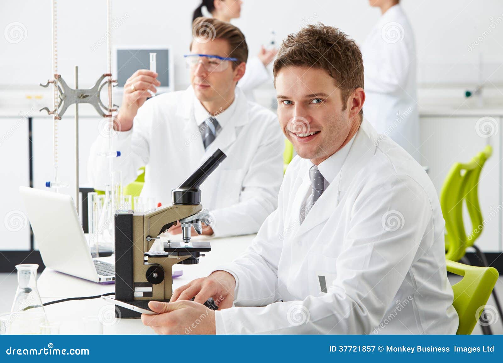 Technicians Carrying Out Research in Laboratory Stock Image - Image of ...