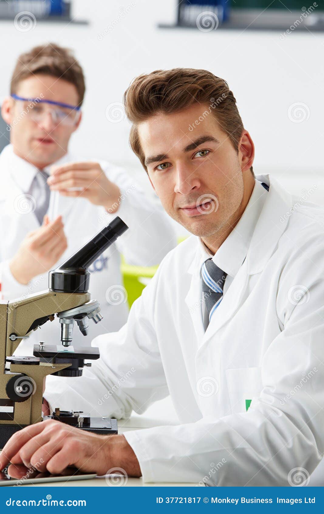 Technicians Carrying Out Research in Laboratory Stock Image - Image of ...