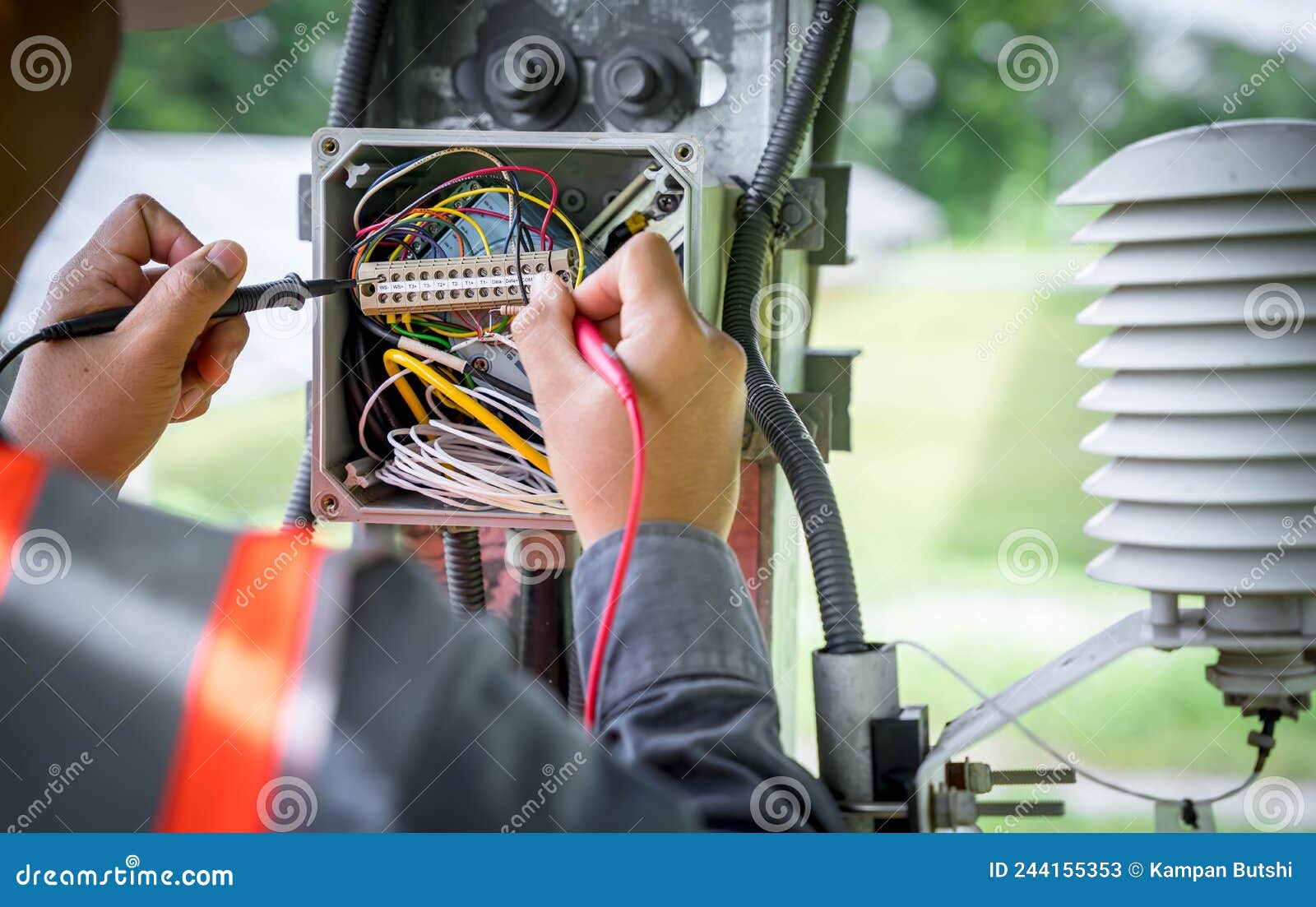 Technicians are Checking the Operation of the Solar Power Plant ...
