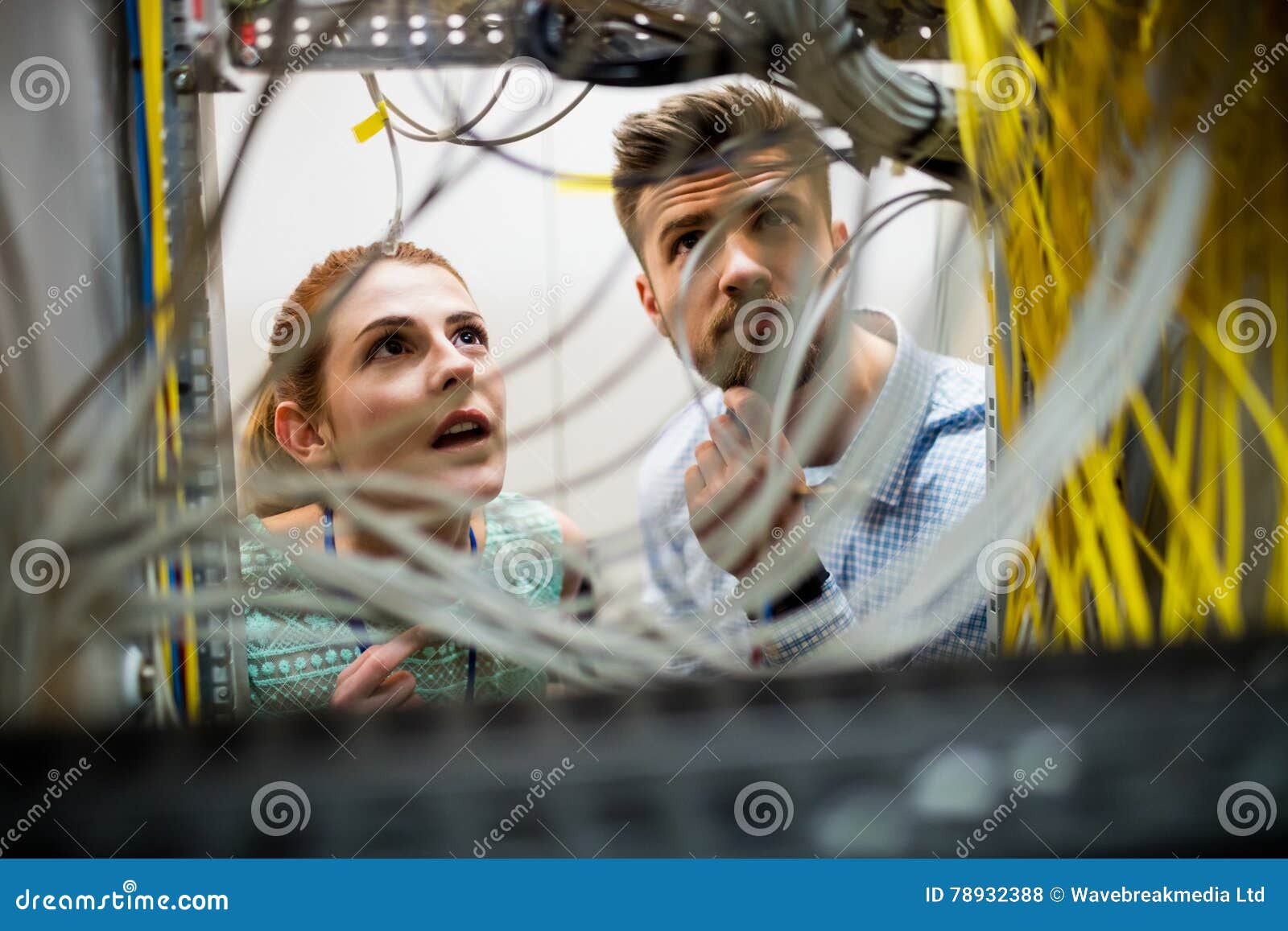 Technicians fixing cable stock photo. Image of drive - 78932388