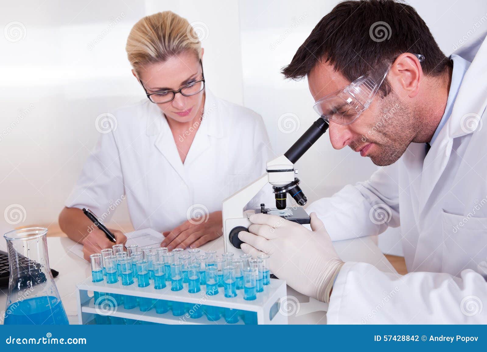 Technicians or Medical Staff in a Laboratory Stock Photo - Image of ...