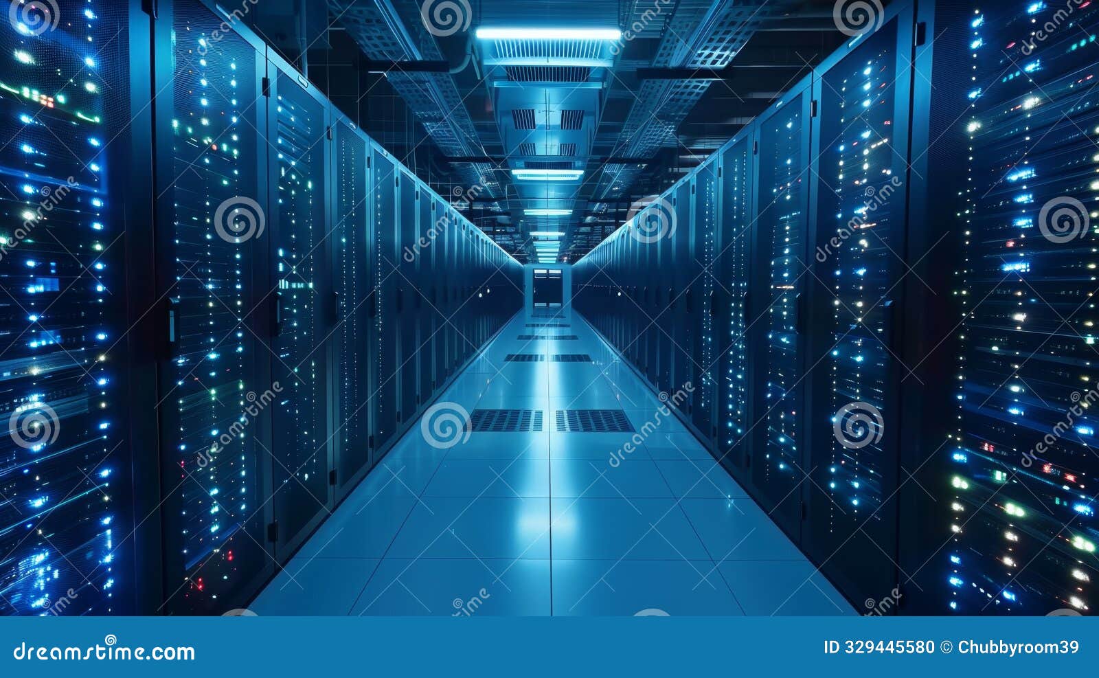 Technicians Overseeing Network Operations in Modern Data Center Stock ...
