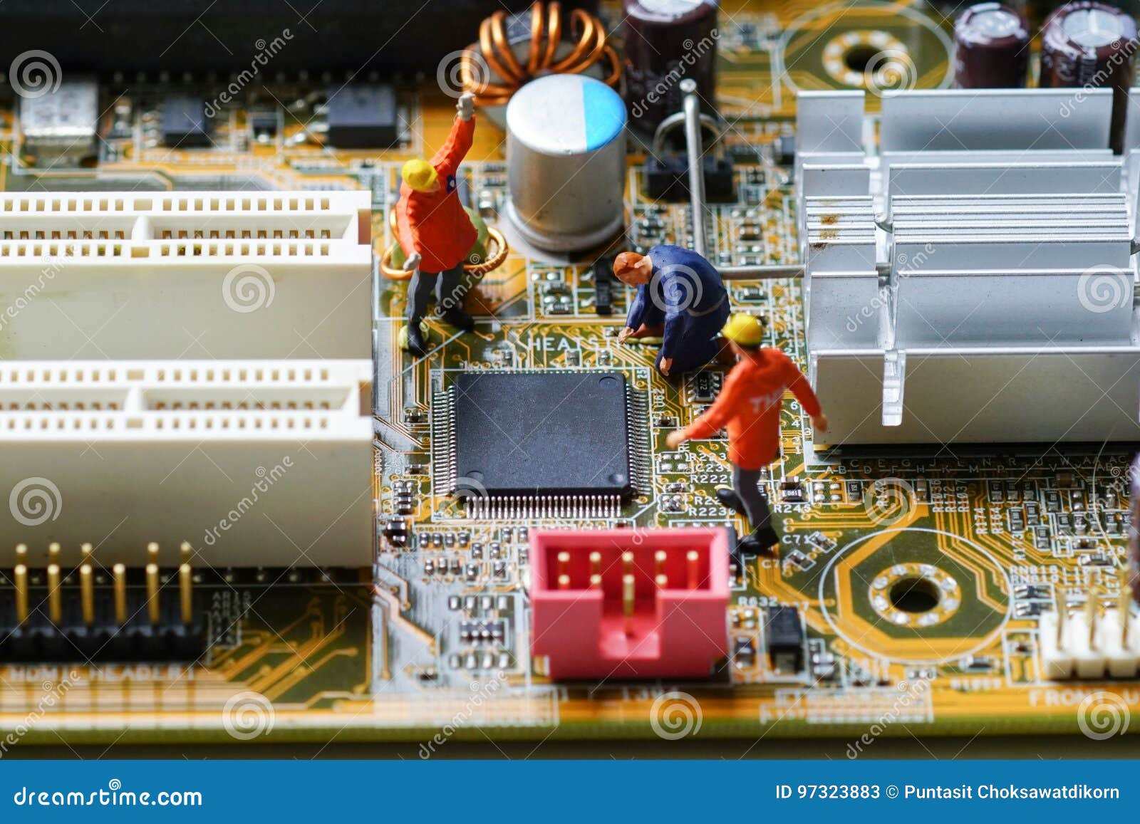 Technicians Repair Central Processing Unit CPU Stock Image ...