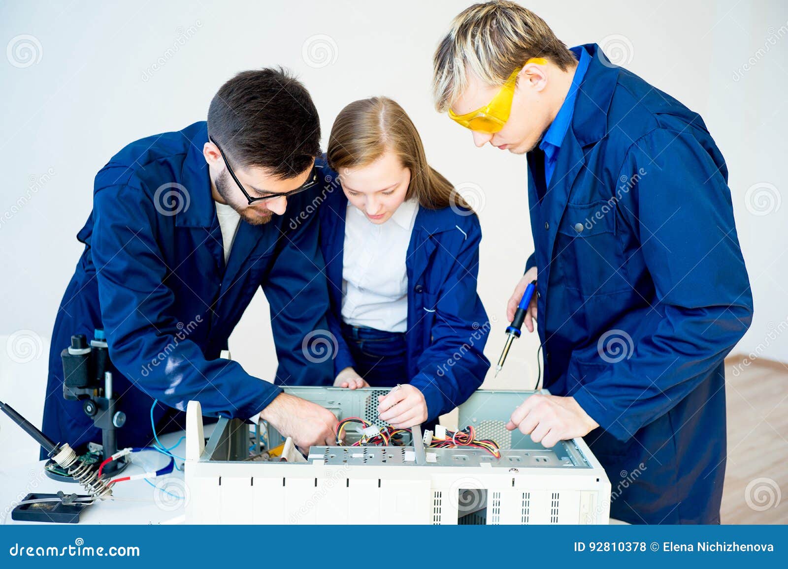 Technicians Repairing Computers Stock Photo - Image of colleagues ...