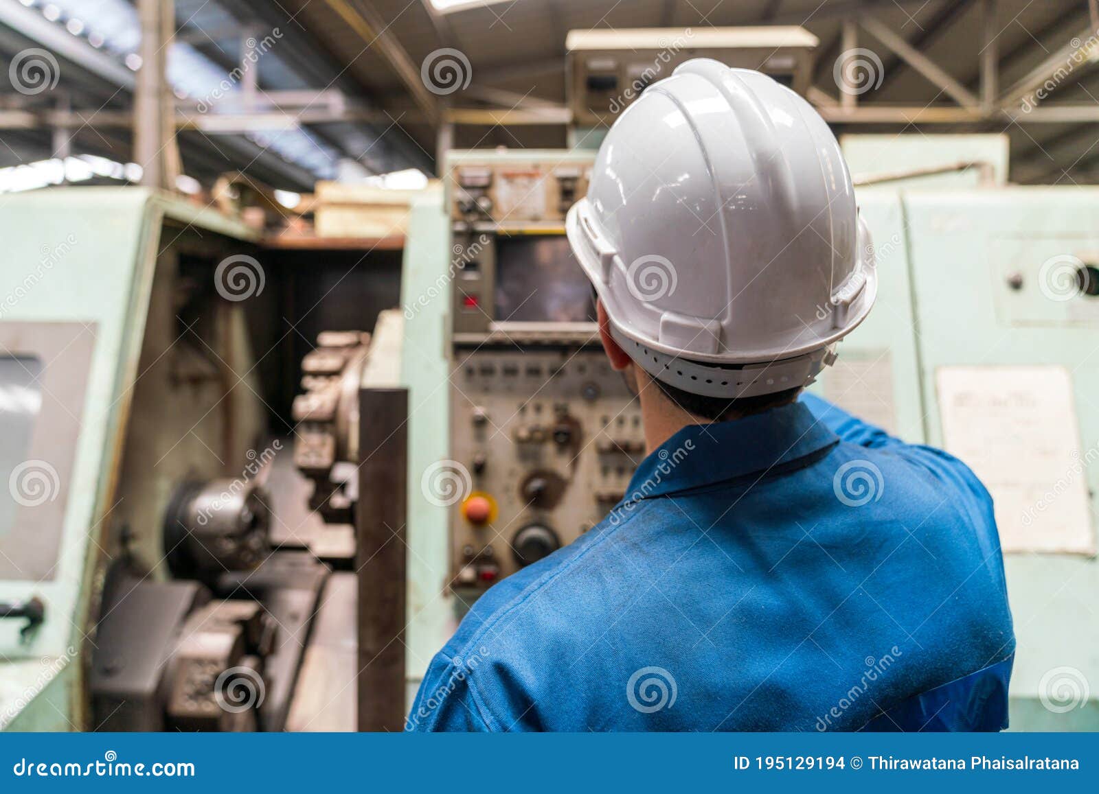 Technicians Work at Industrial Machines in Large Factories Stock Photo ...
