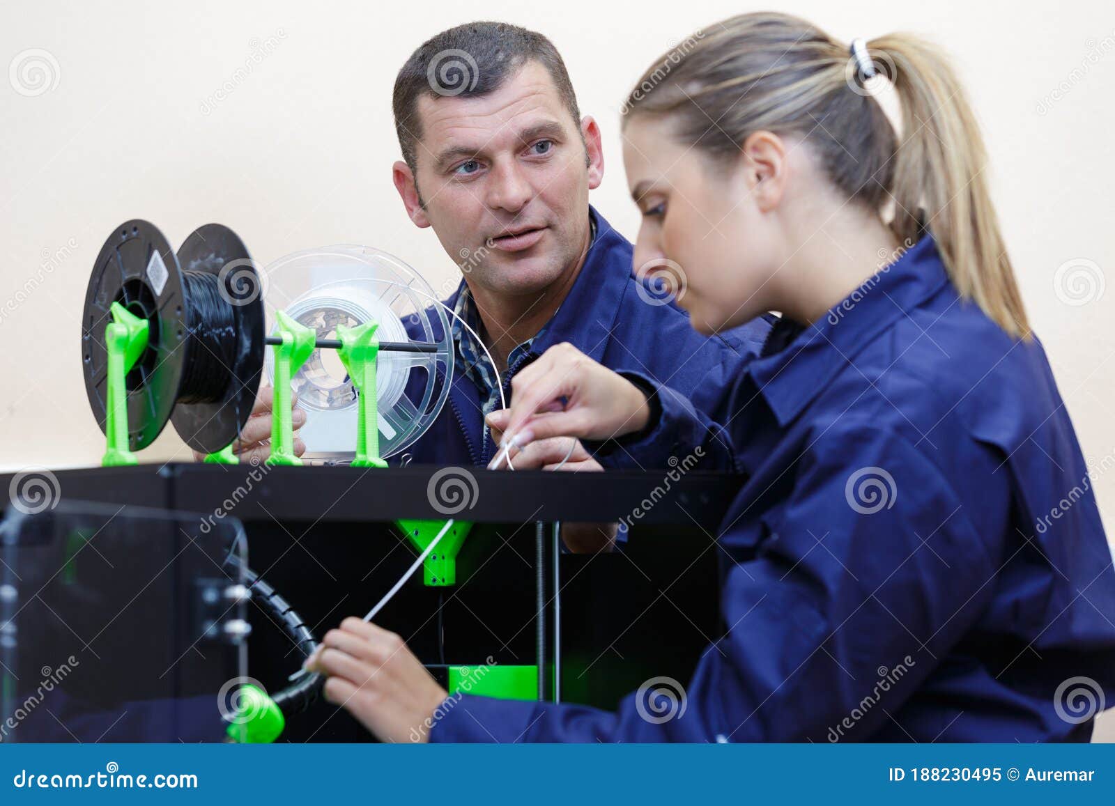 Technicians Working with Reefer Container Stock Image - Image of person ...