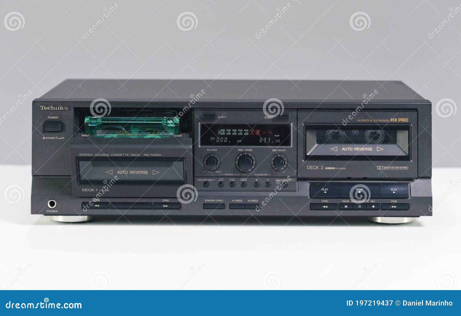 Technics Stereo Double Cassette Deck - Front Editorial Photography ...