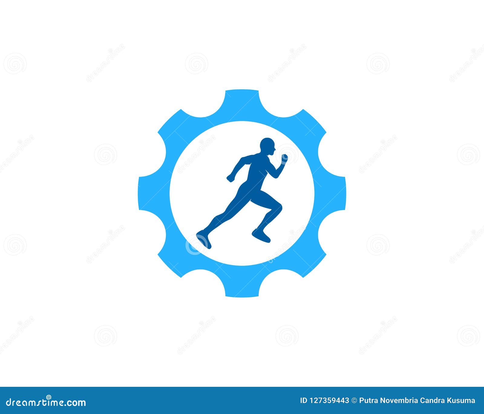 Technik Von Lauf-Logo Icon Design Vektor Abbildung - Illustration von ...