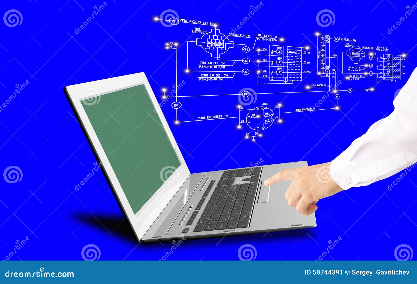 Technikcomputer Internet-Technologien Stockbild - Bild von medien ...