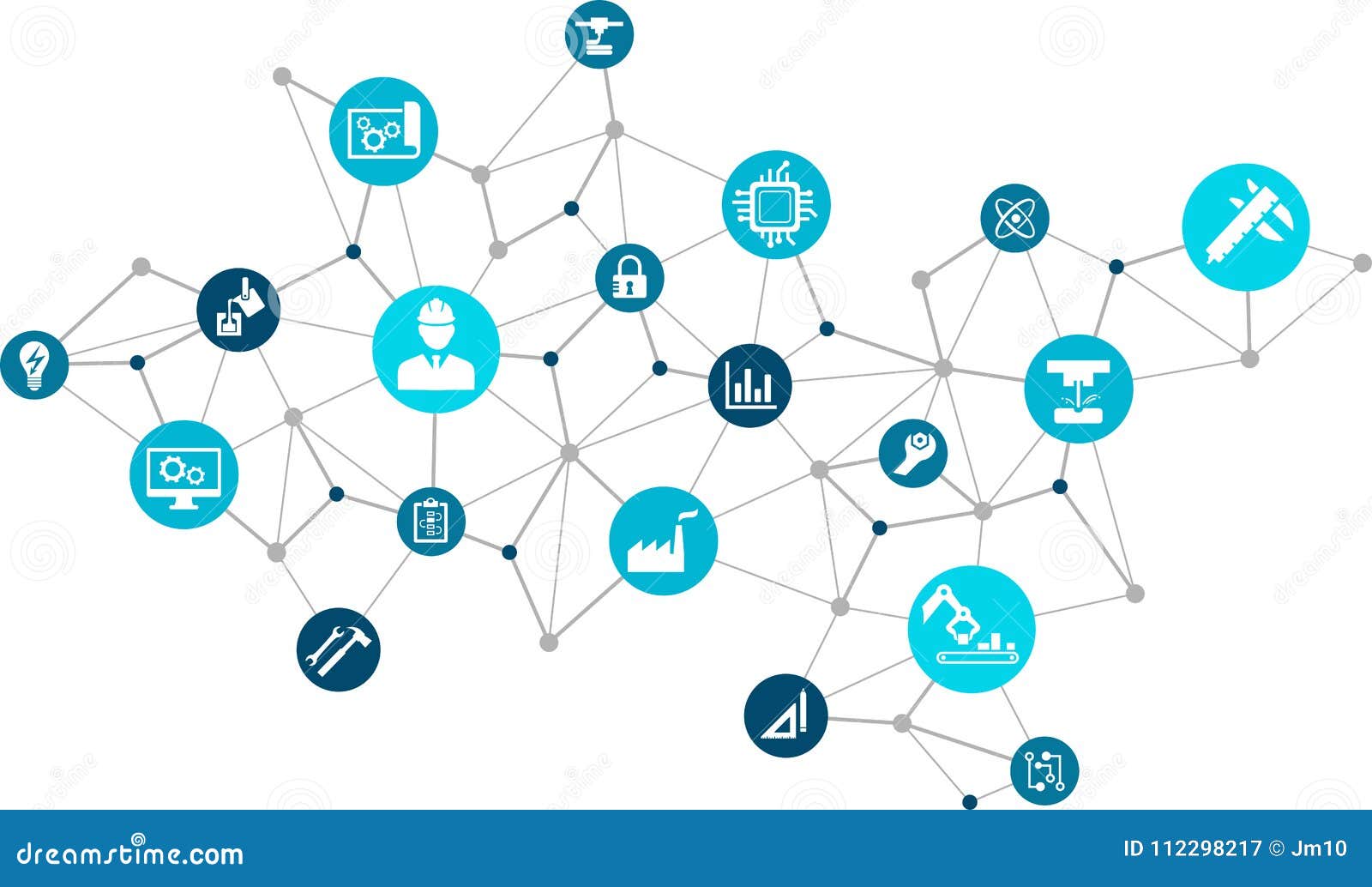 Technikillustration: Digitalisierung, Technologie, Innovation Stock ...