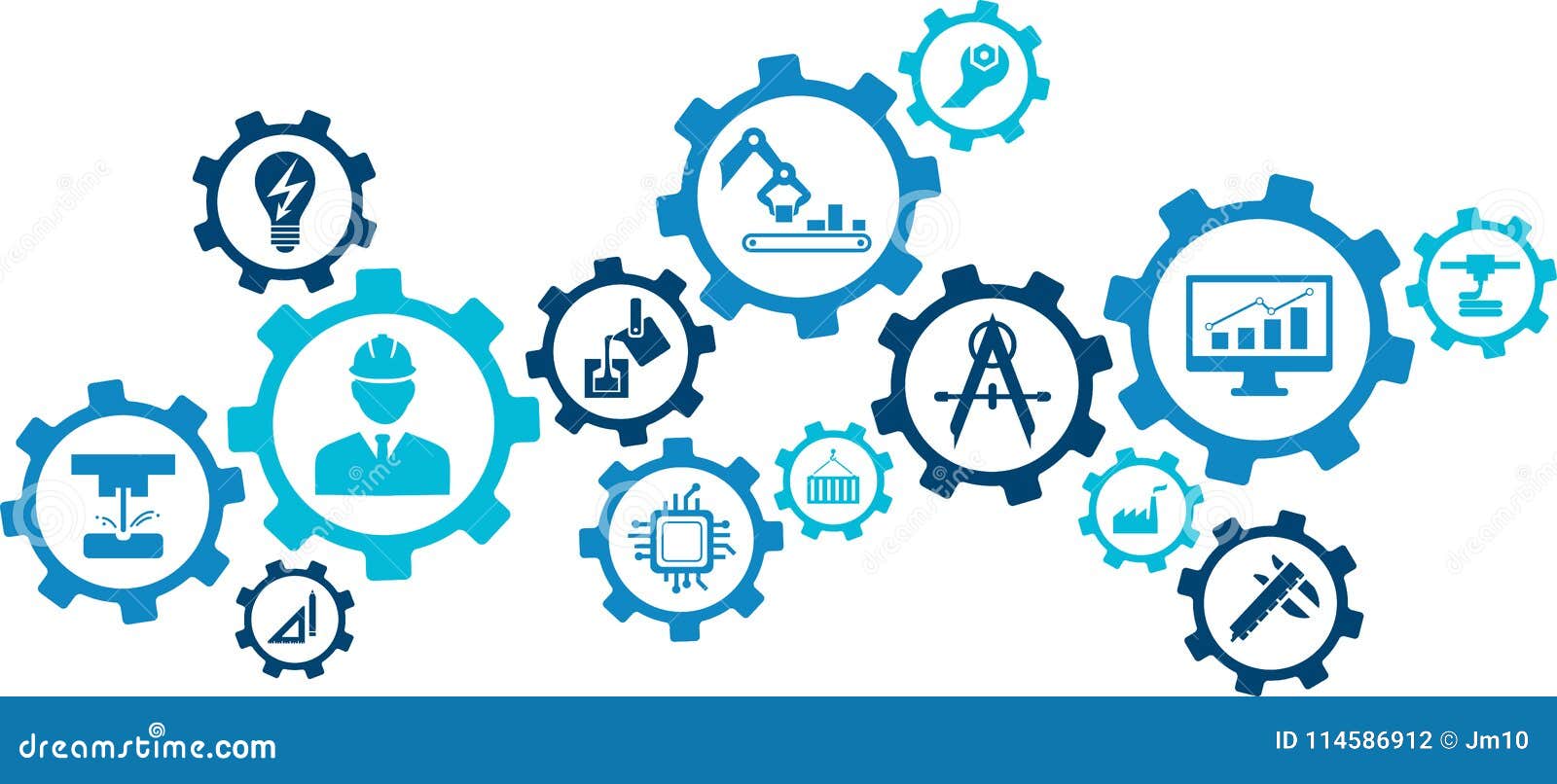 Technikillustration: Digitalisierung, Technologie, Innovation ...