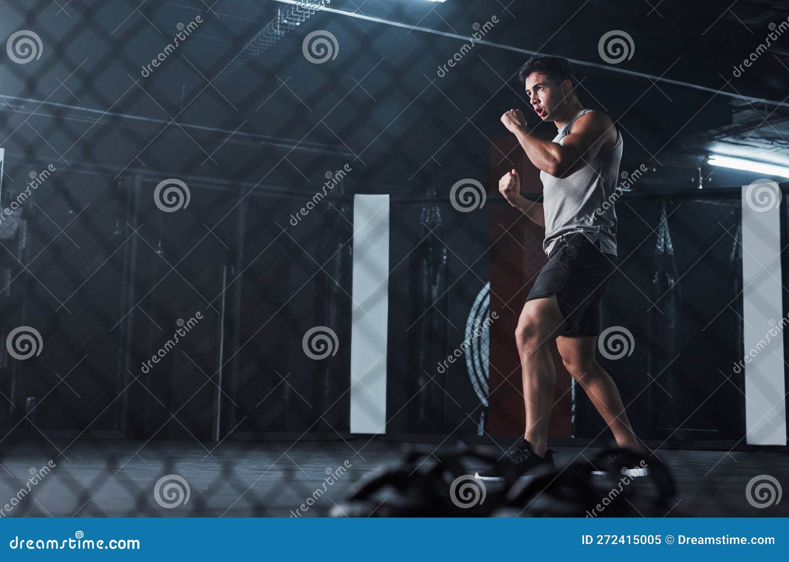 The Technique that Earned Him His Body. a Young Man Practicing His ...