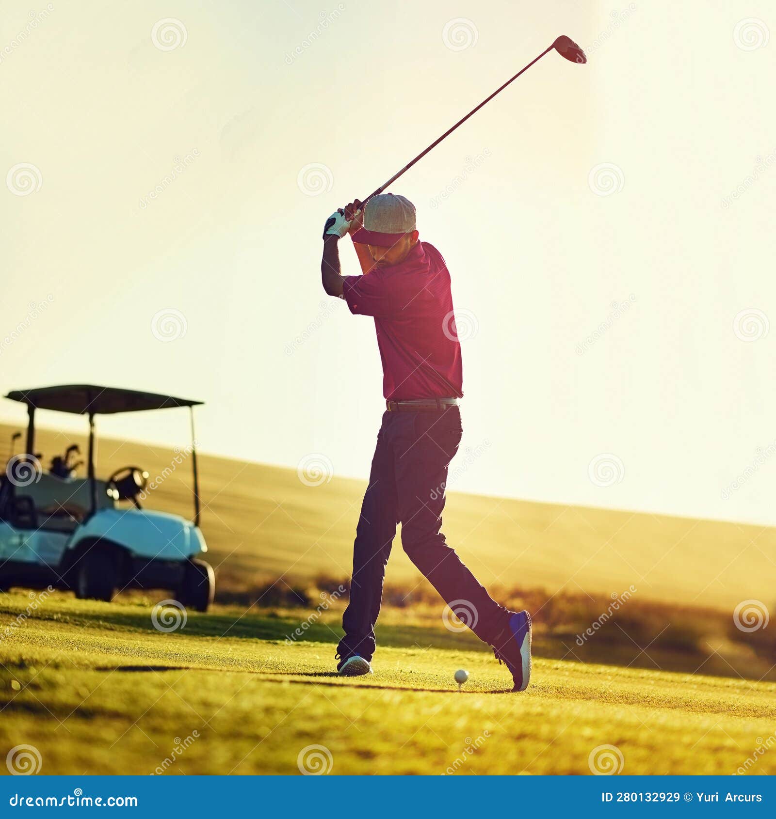 The Technique Golfing Legends are Made of. a Young Man Playing Golf ...