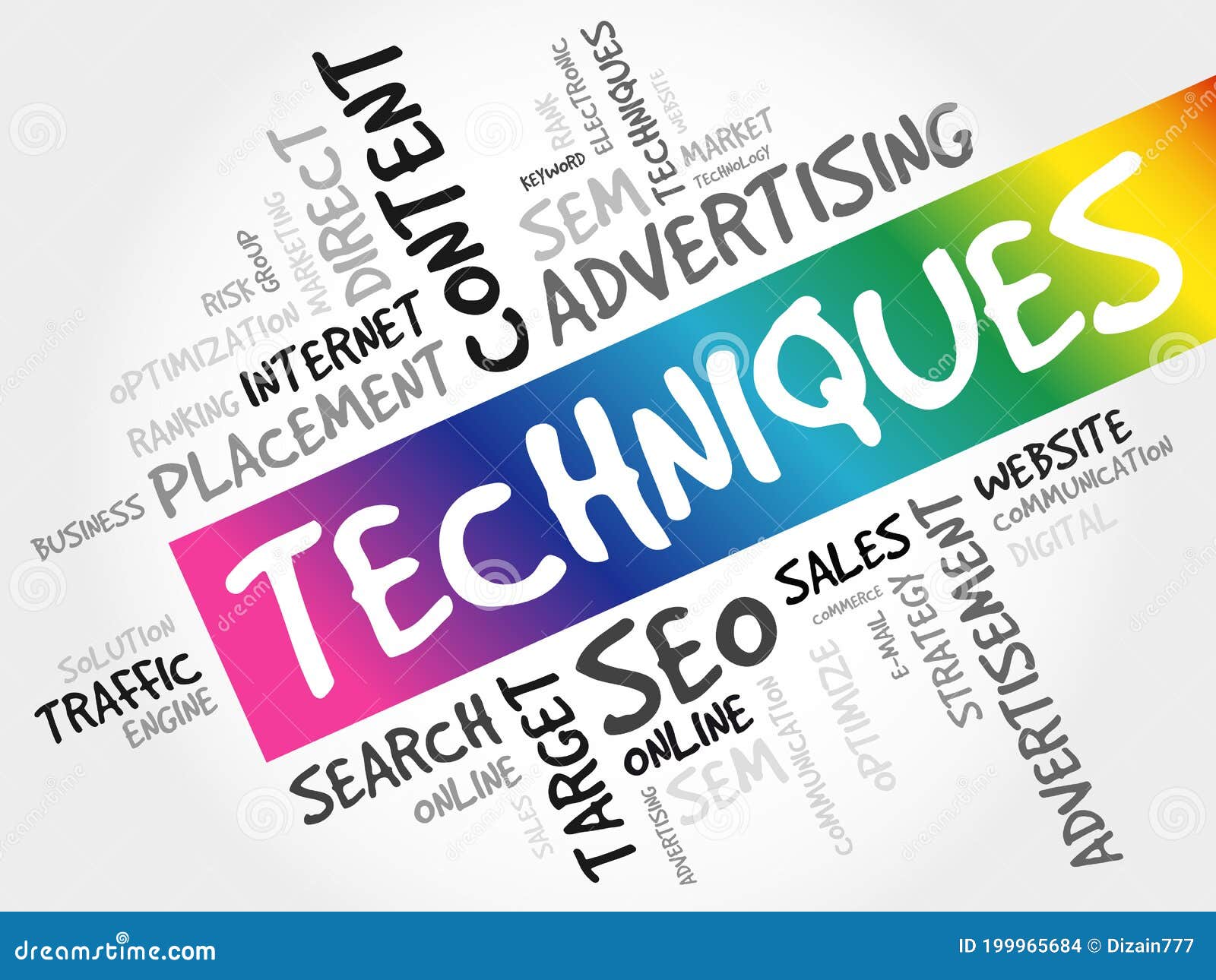 Techniques Word Cloud Collage Stock Illustration - Illustration of ...