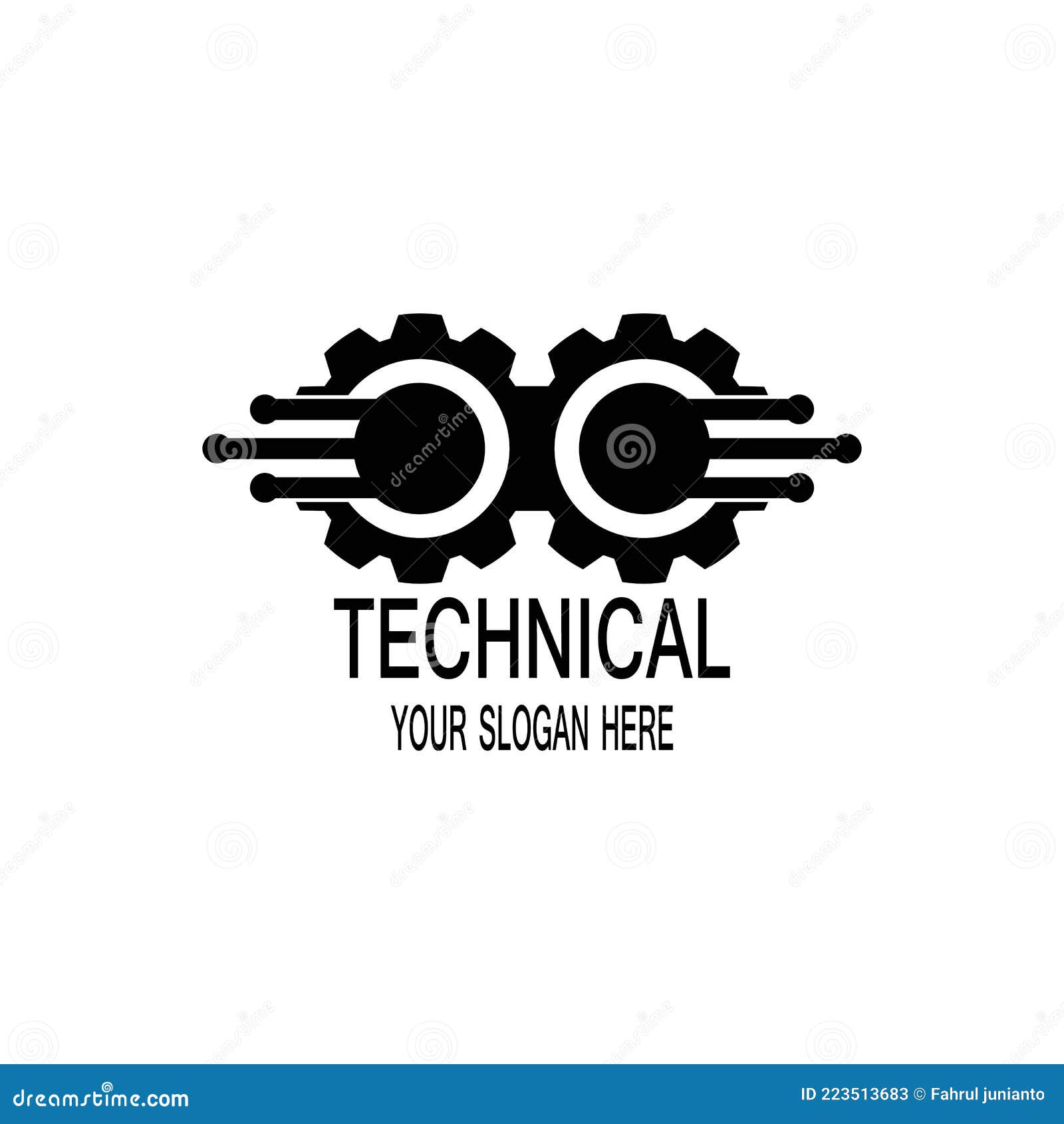 Vorlage Für Das Technische Logo Vektor Abbildung - Illustration von ...