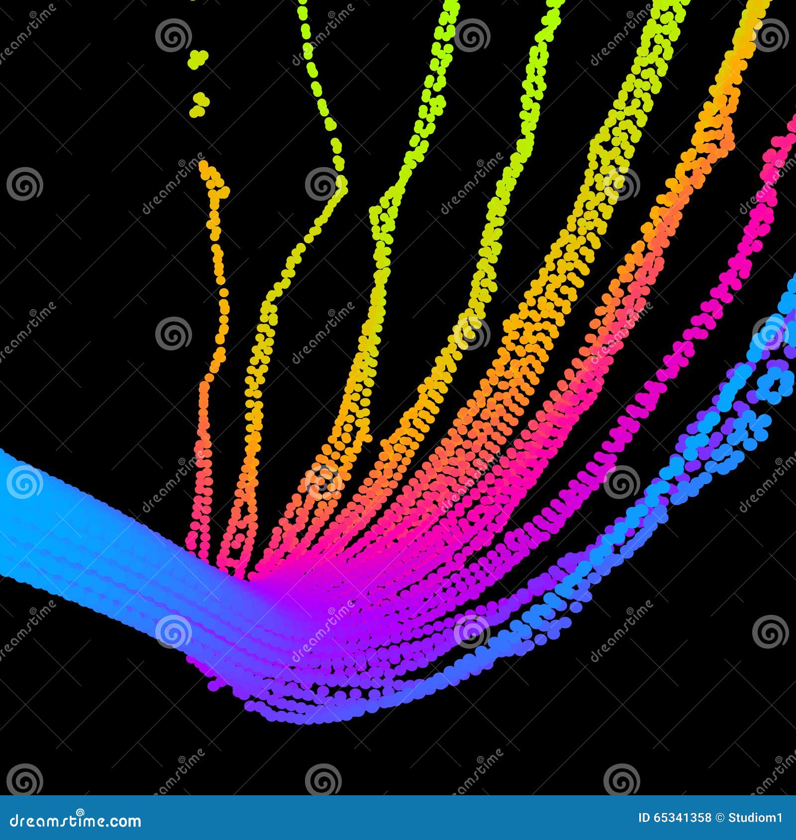 Techno Abstract Background with Dots. Futuristic Design Stock Vector ...