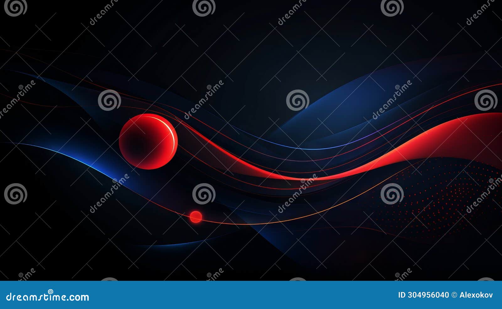 Techno Abstract Background with Overlapping Red and Blue Layers AI ...