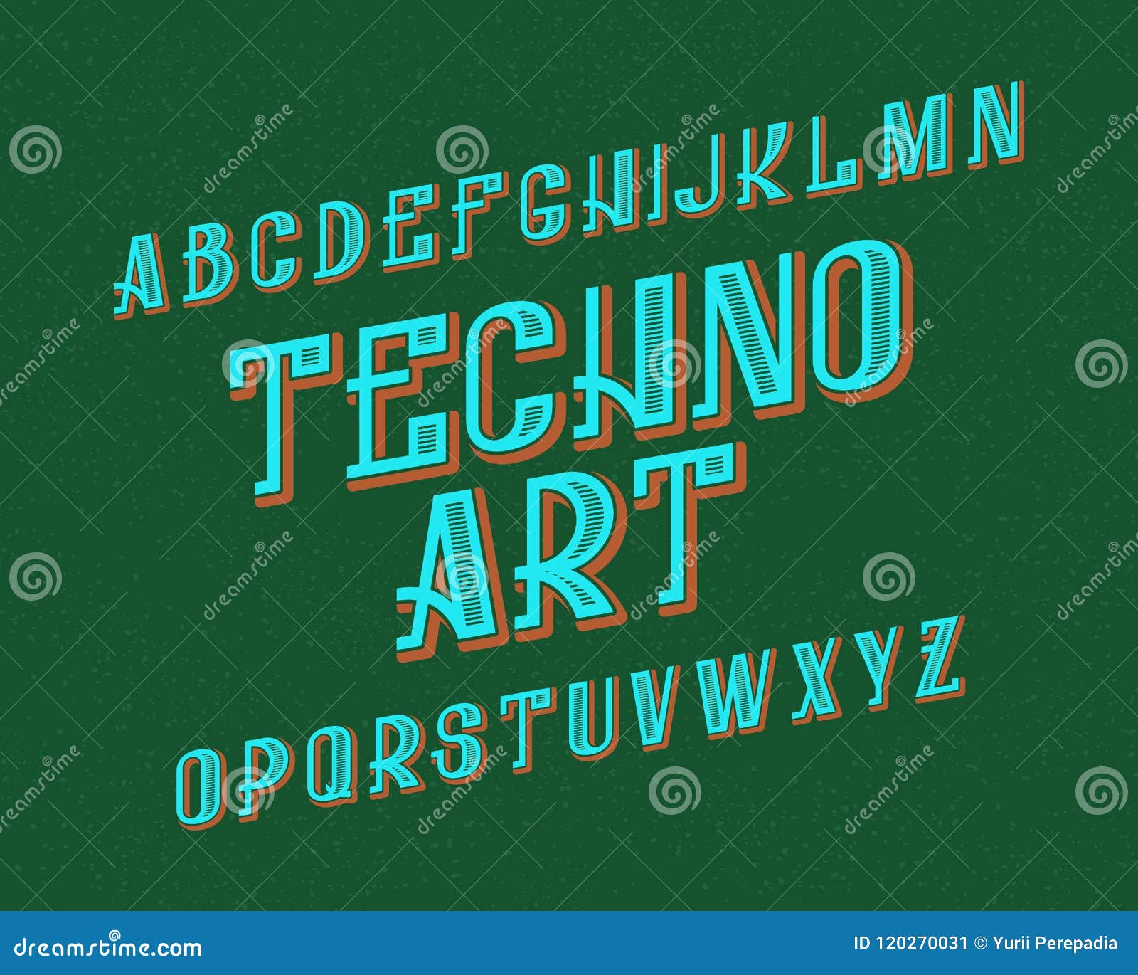 Techno Art Typeface. Retro Font Stock Vector - Illustration of ...