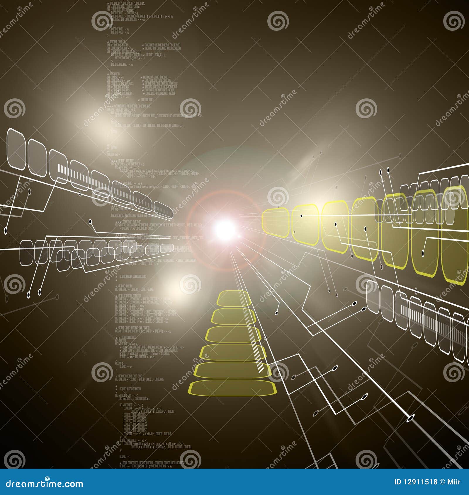 Techno Background stock illustration. Illustration of space - 12911518