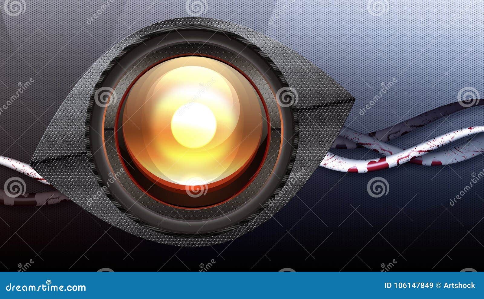Stylized Robot Eye stock illustration. Illustration of object - 106147849