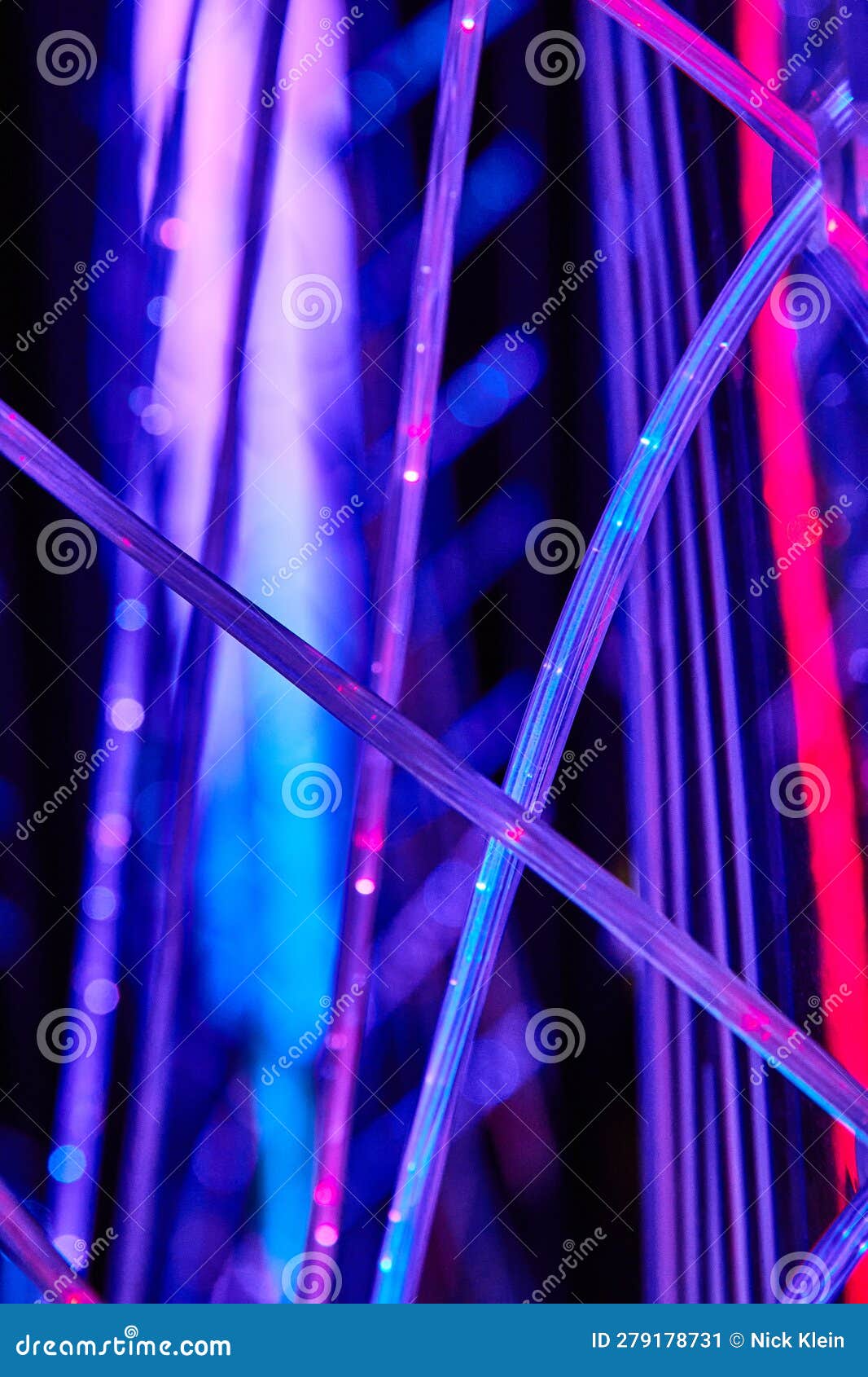 Techno Cables and Wires with Vibrant Purple Neon LED Lights Editorial ...