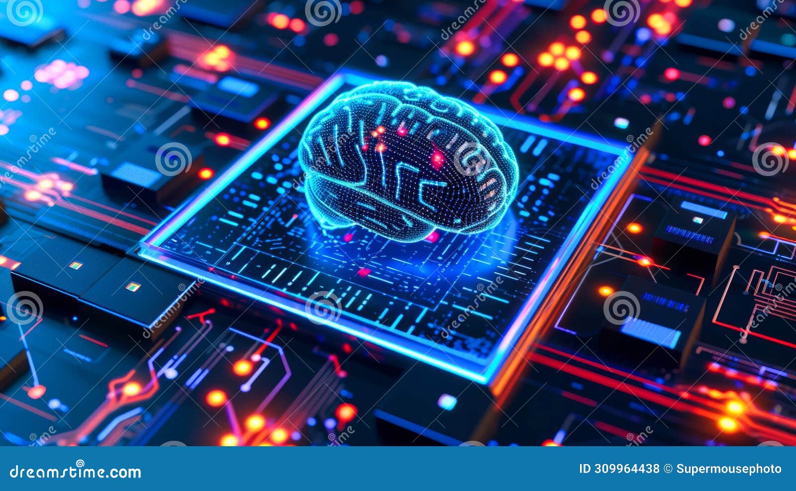 Cognitive Fusion - The Synergy Of Brain And Technology Royalty-Free ...