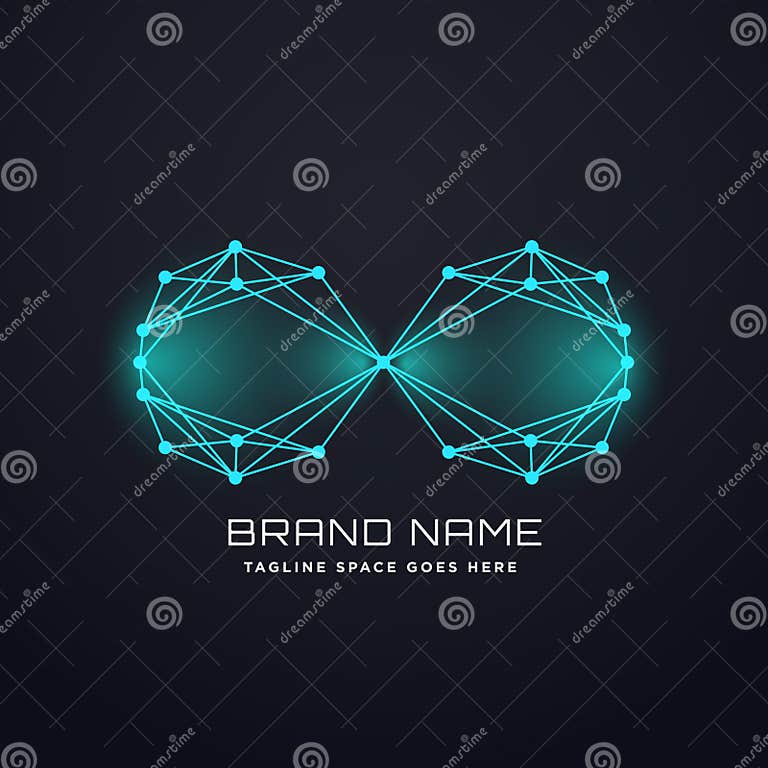 Techno Digital Infinity Logo Design Concept Stock Vector - Illustration ...