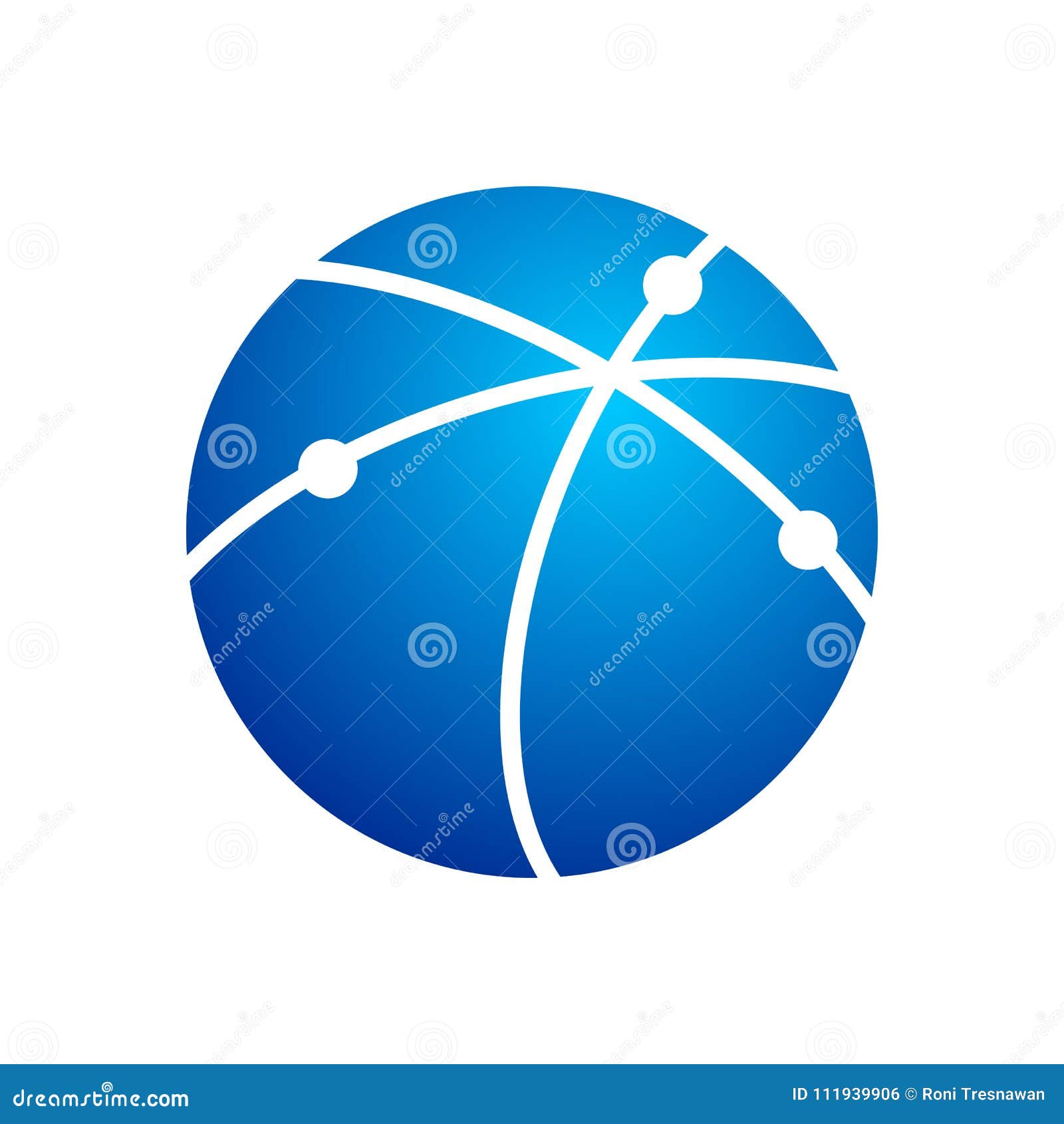 Techno Edgy Communication Path Circular Symbol Logo Design Stock Vector ...