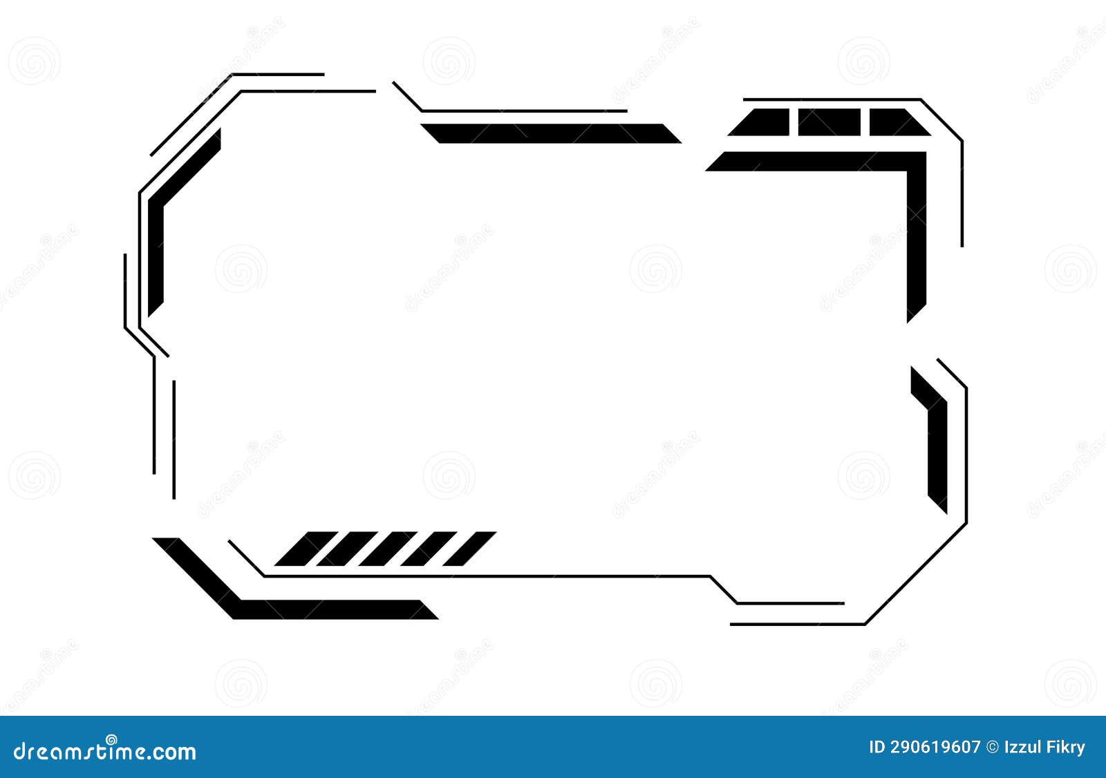 Techno Frame Border Futuristic Looks Stock Vector - Illustration of ...