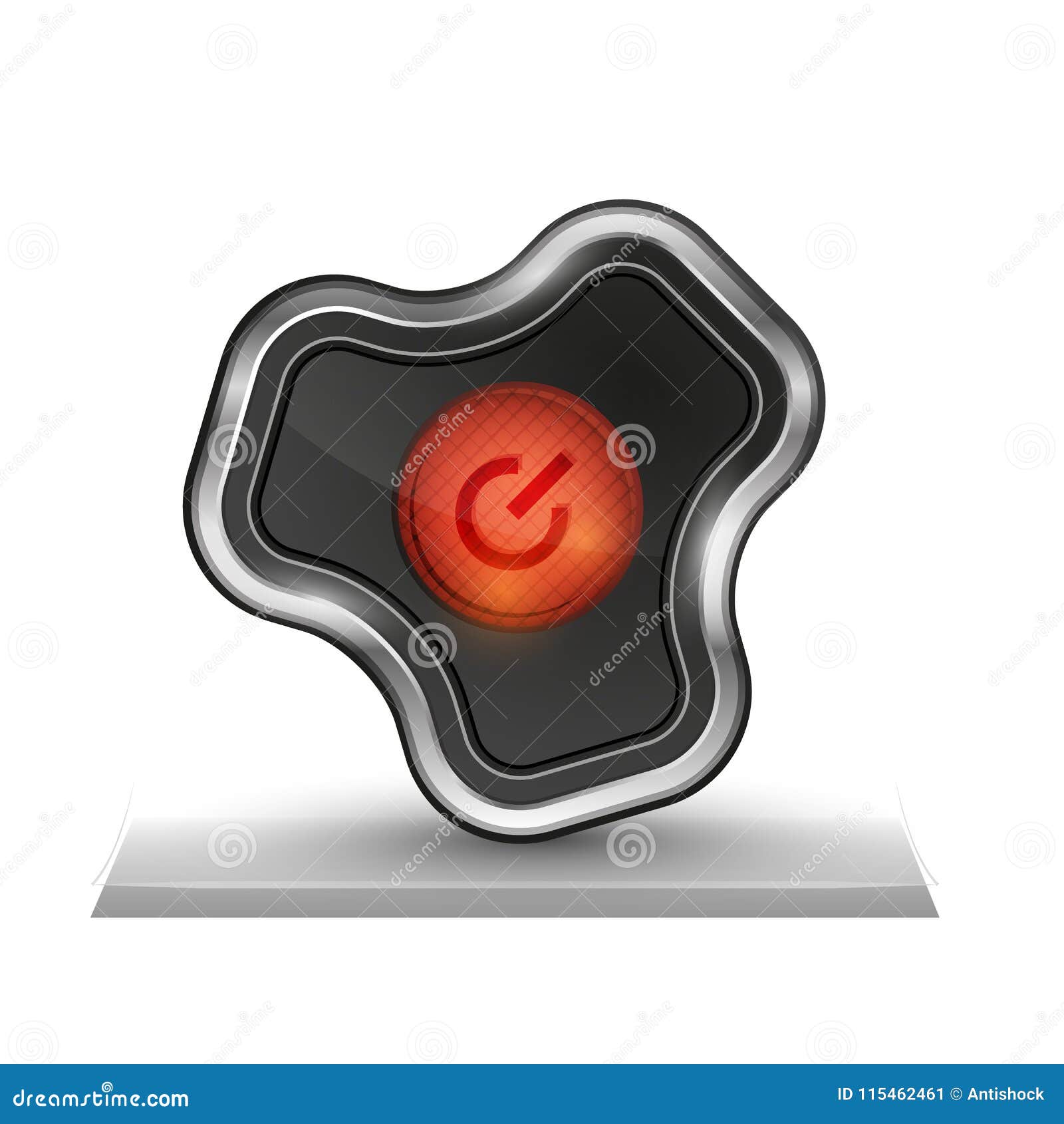 Techno Futuristic Start Power Button Stock Vector - Illustration of ...