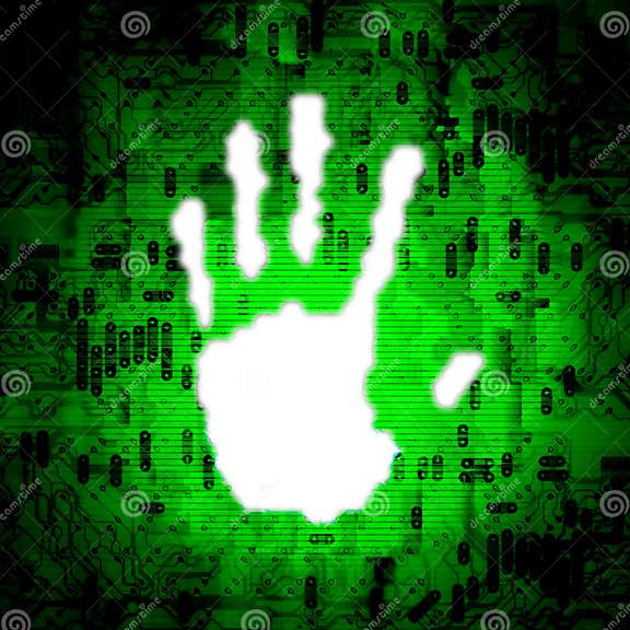 Techno Hand stock illustration. Illustration of access - 19100618