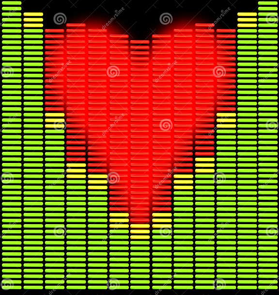 Techno heart stock illustration. Illustration of techno - 6498726