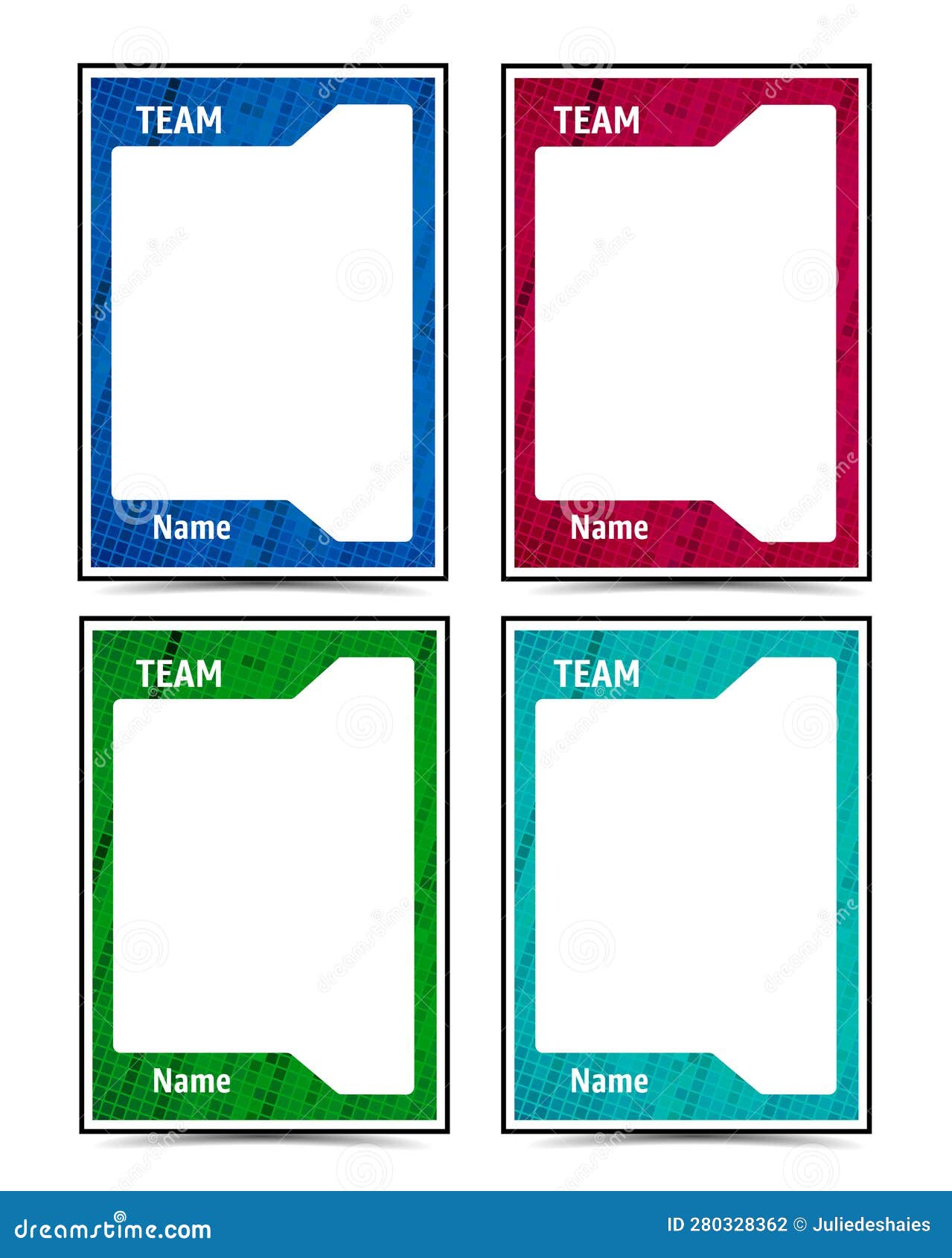 Techno Identification Abstract Card Frame Border Template Stock Vector ...