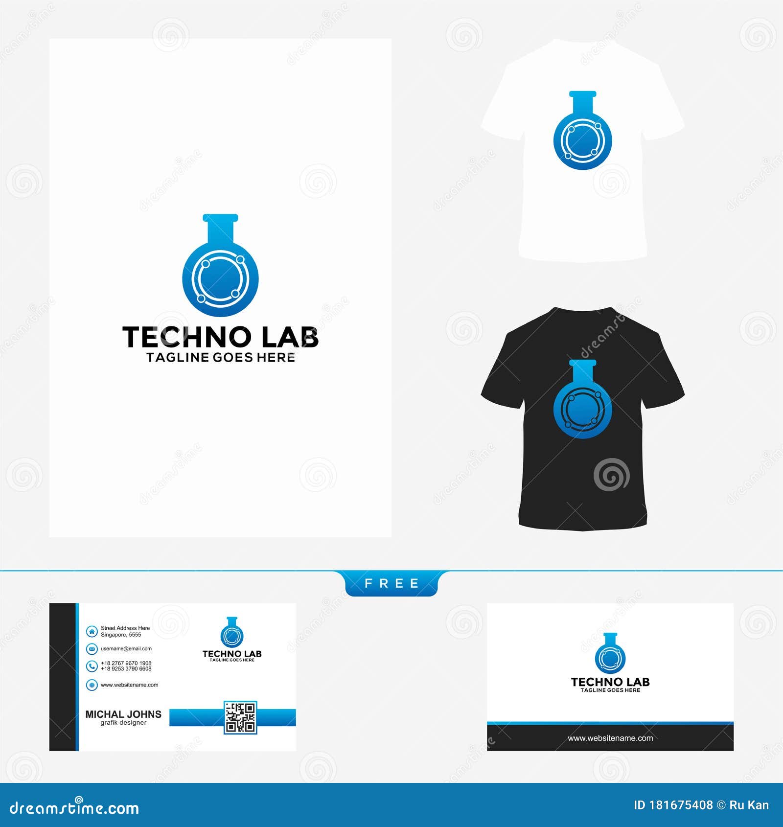 Techno Lab Logo Design Template Creative Logo and Colorfull Stock ...