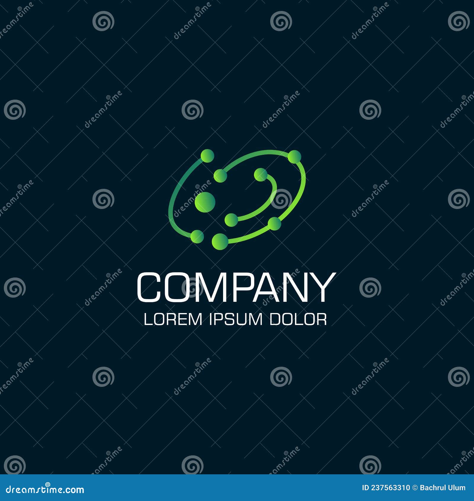 Techno Logo. Digitial Technology Vector Design. Connect Dot Network ...
