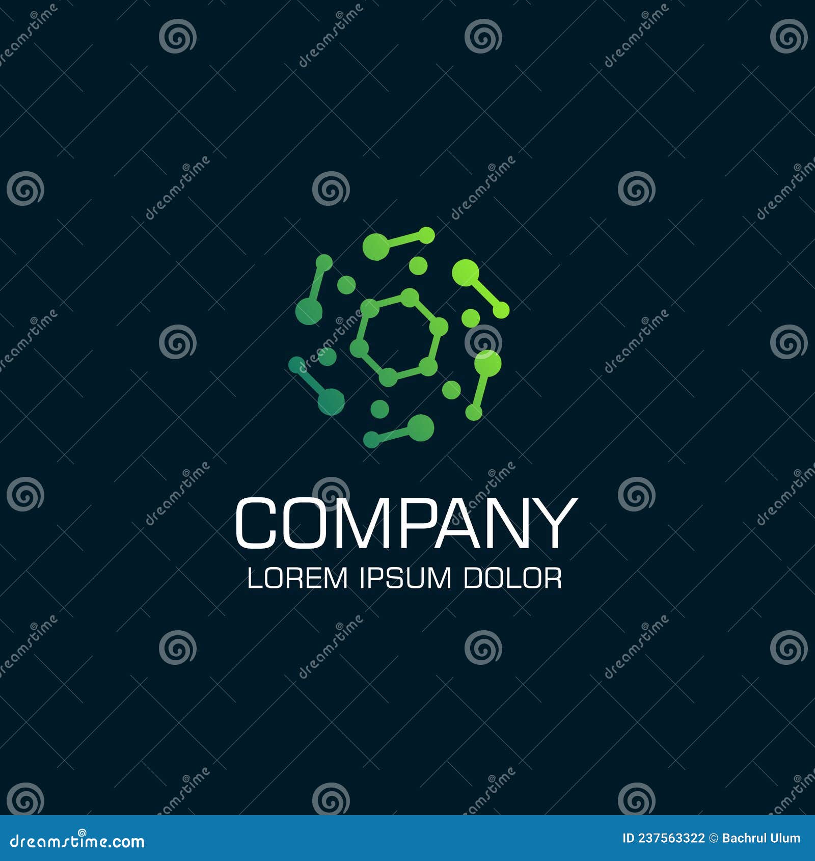 Techno Logo. Digitial Technology Vector Design. Connect Dot Network ...