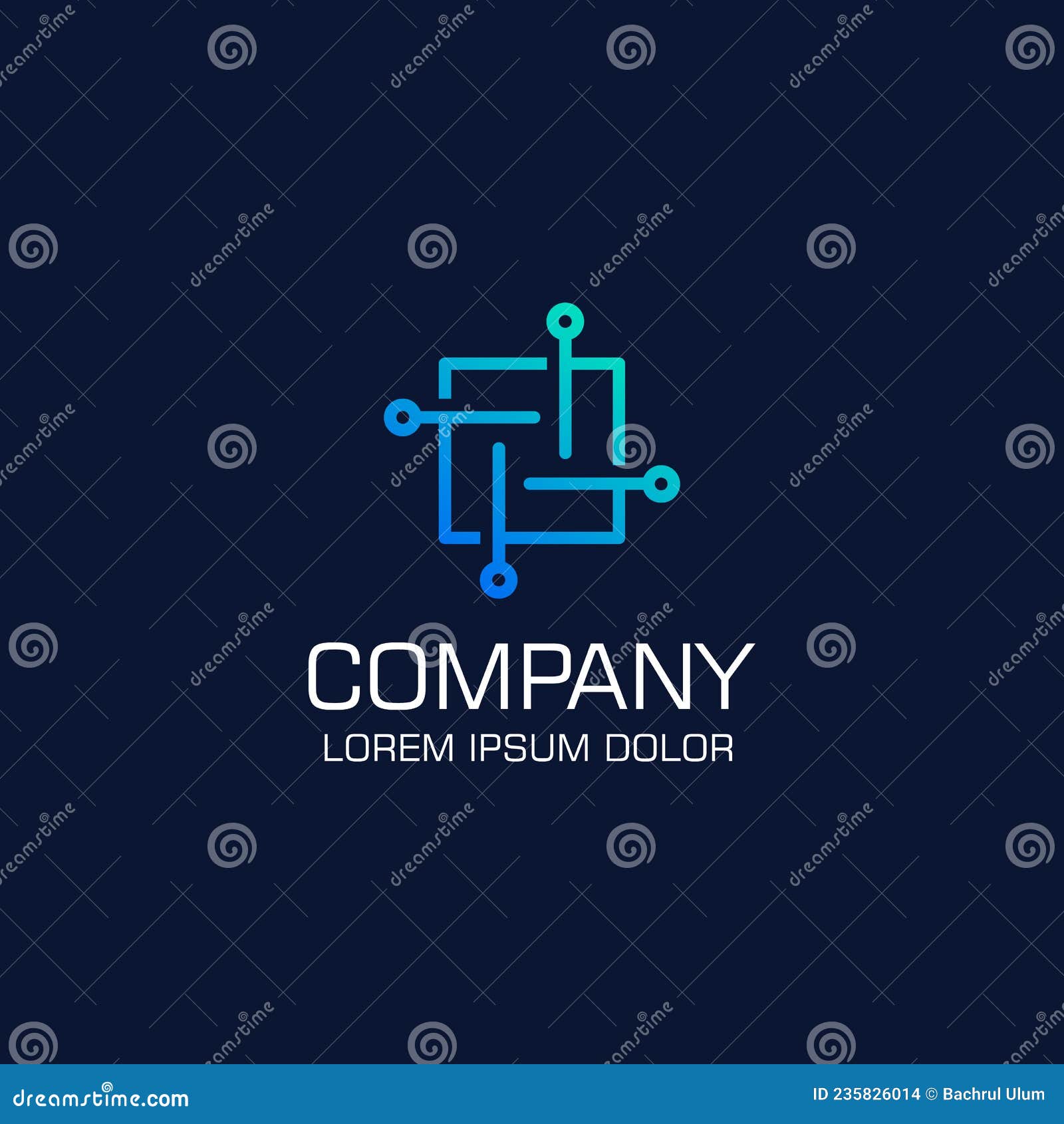 Techno Logo. Digitial Technology Vector Design. Gradation Style ...