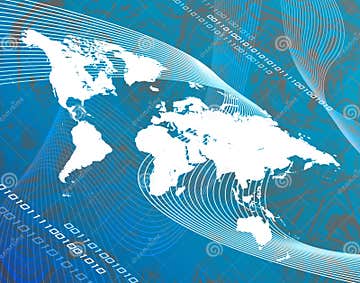 Techno Map stock illustration. Illustration of flowing - 1582898