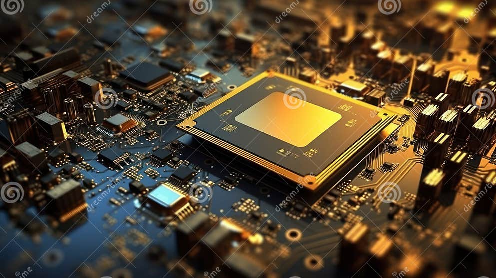 Techno Matrix: Circuitry Wallpaper Stock Illustration - Illustration of ...