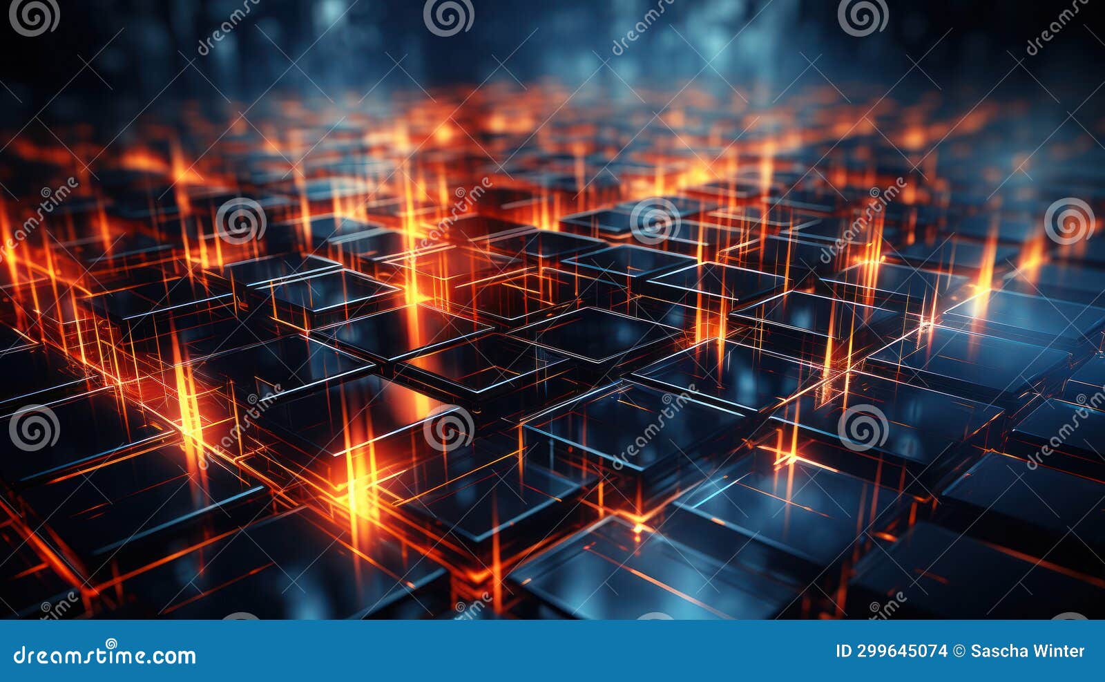 Techno Matrix: a Futuristic Technical Grid Stock Photo - Image of ...