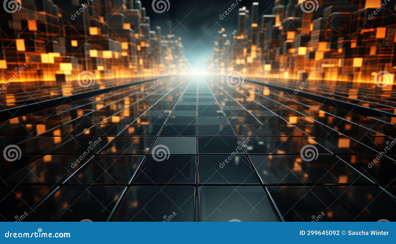 Techno Matrix: a Futuristic Technical Grid Stock Photo - Image of ...