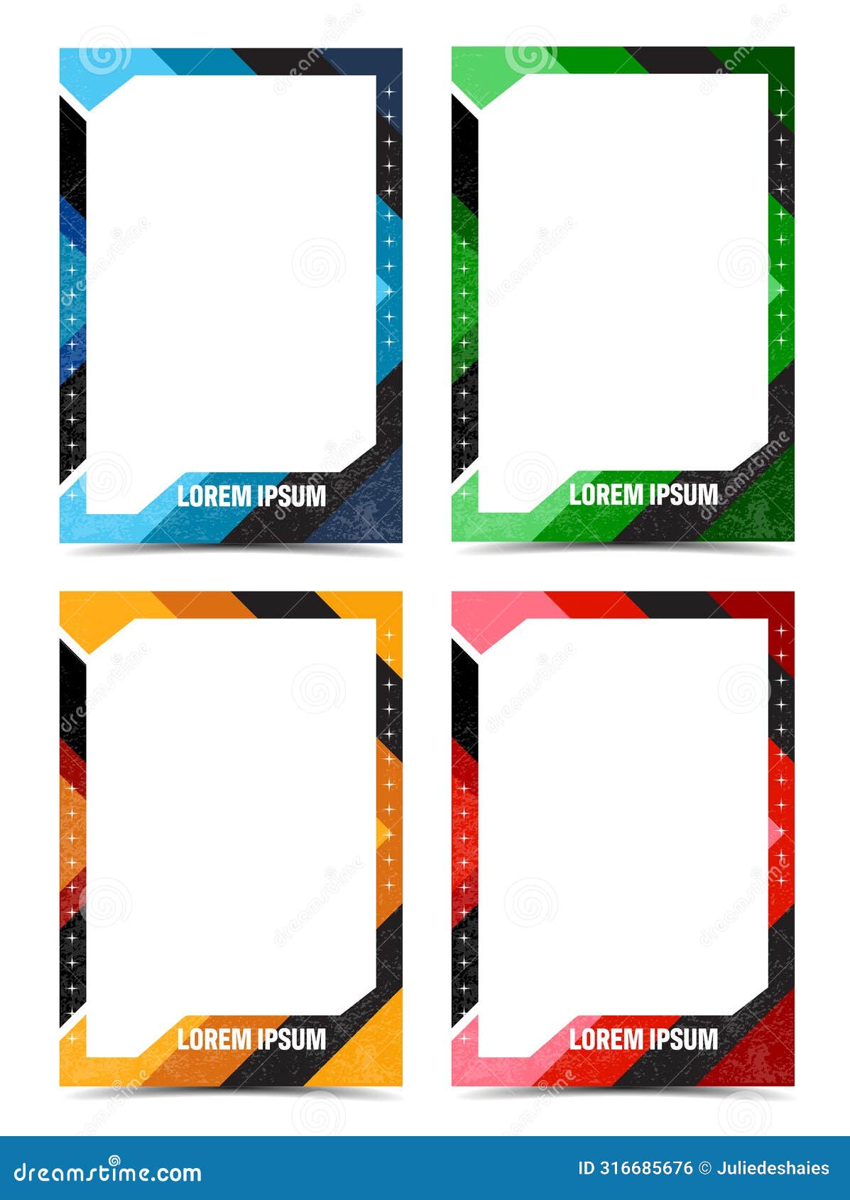 Techno Player Trading Card Photo Frame Border Stock Vector ...