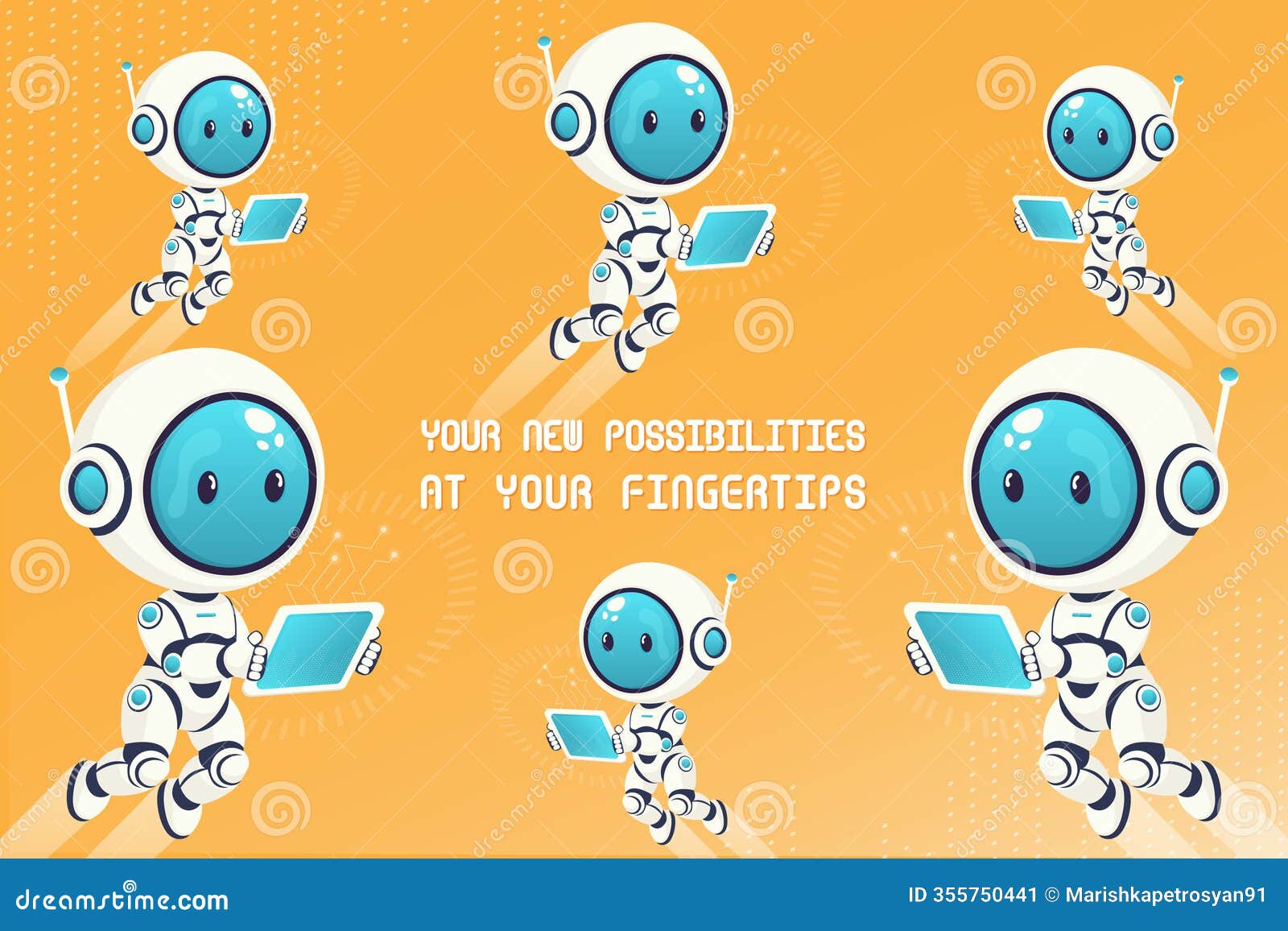 Robot, Flat Design Isolated On White Background Vector Illustrat ...