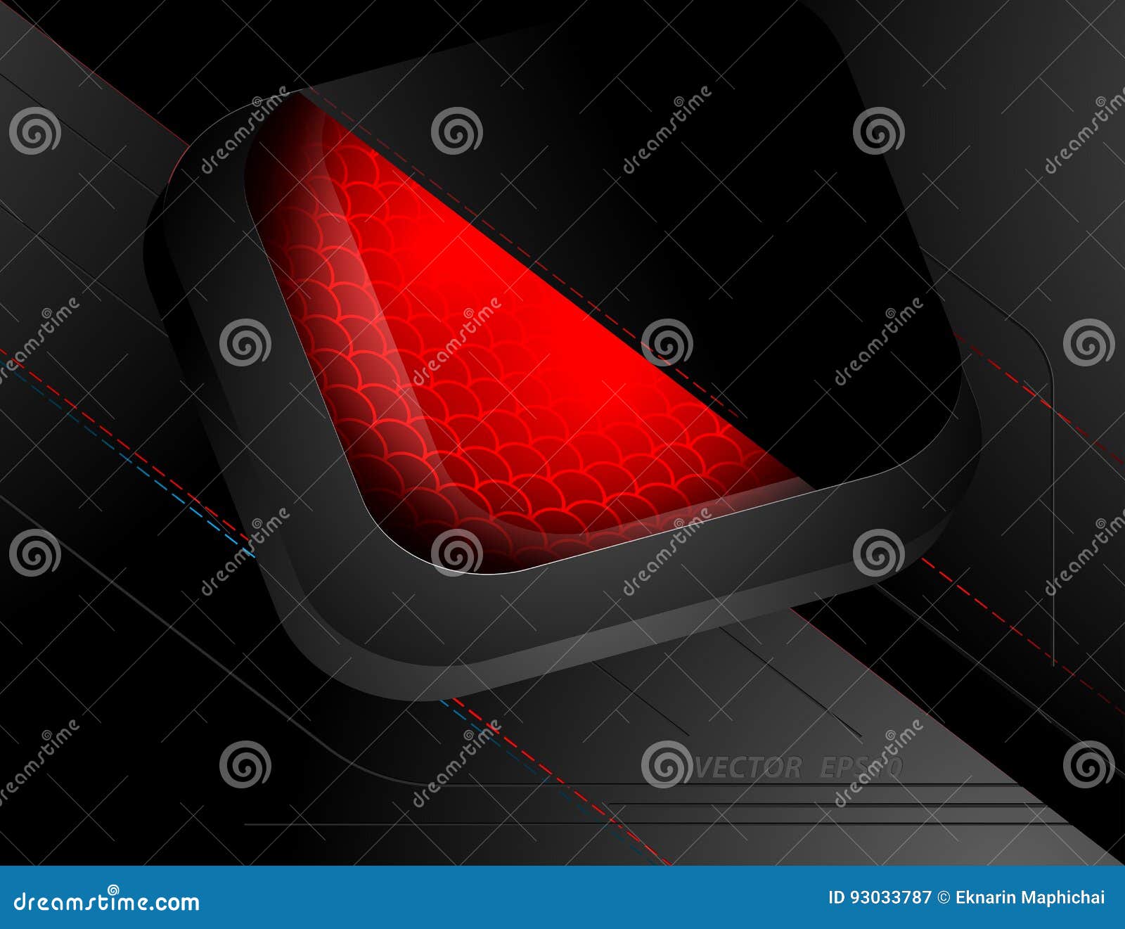 Techno Red Lighting Scene Vector Stock Vector - Illustration of ...